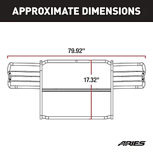 ARIES 4076 1-1/2-Inch Black Steel Grille Guard, No-Drill, Select Hummer H2