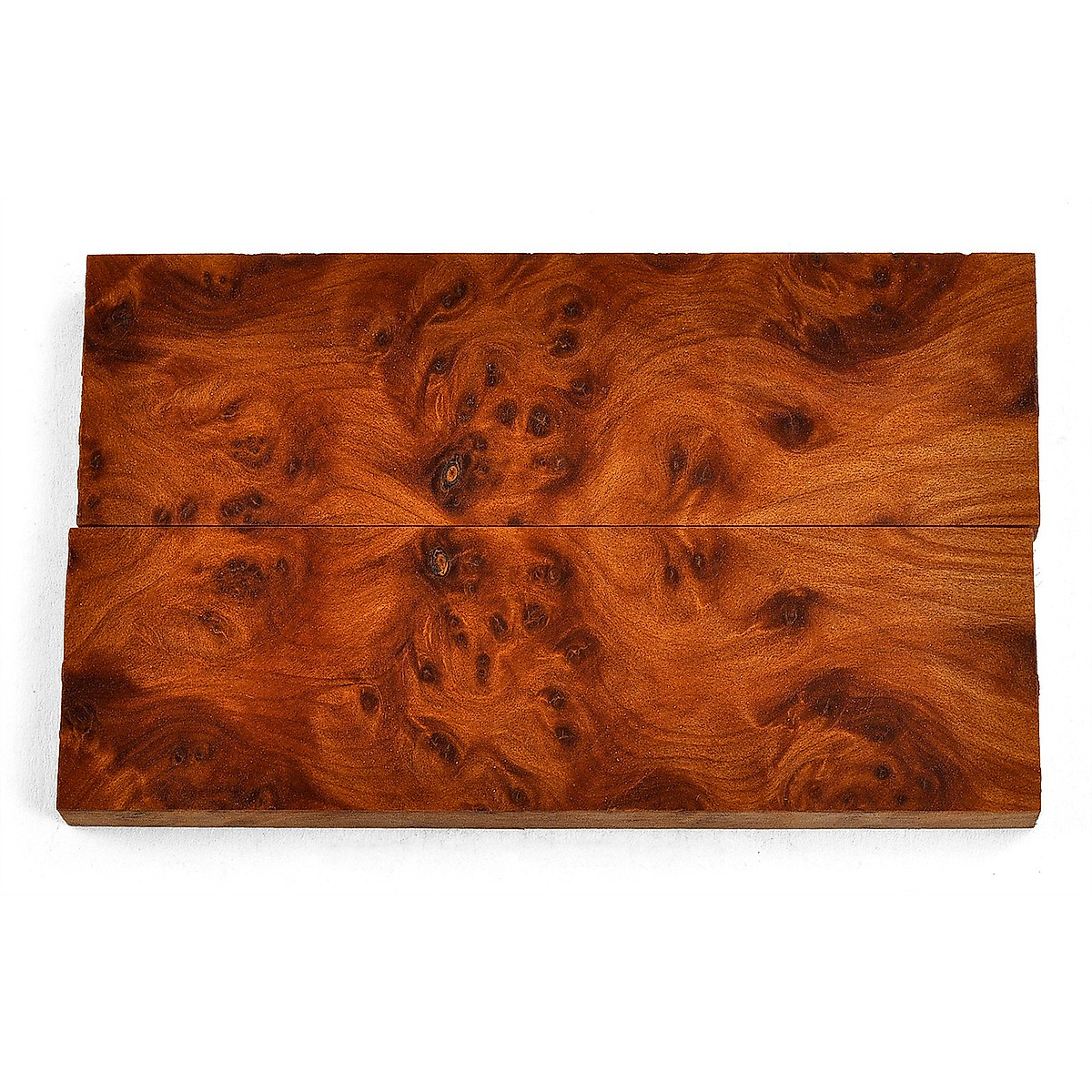 Texas Knifemakers Supply Thuya Burl Knife Handle Block (Each Piece is Unique) 5" x 1-1/2" x 1"