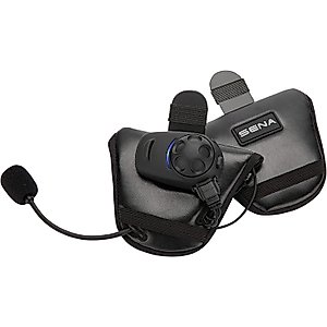 Sena SPH10H-FM-01 Motorcycle Bluetooth Stereo Headset and Intercom with Built-in FM Tuner for Half Helmets, Black
