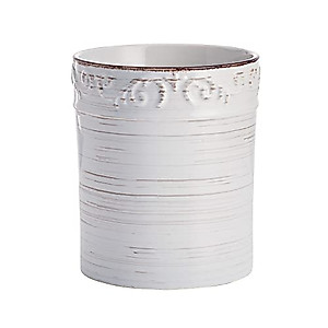 Pfaltzgraff Trellis Utensil Crock, 7x6 inch, White