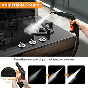 BEAMNOVA Steam Cleaner Electric Household Steamer High Pressure Multipurpose Rolling Cleaning Machine for Carpet Upholstery Floor Car Detailing Home Inside Water Container with Roller, White