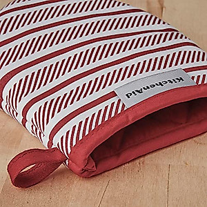 KitchenAid Albany Mini Oven Mitt 2-Pack Set, Passion Red, 5.5&quot;x8&quot;