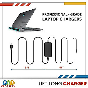 Dell 240W AC Adapter for Alienware Laptop Charger 240W Dell 180W Power Supply Adapter for Dell G3 G5 G7 G15 240W Charger Alienware M15 M17 M17x x51 Dell Alienware 17 15 13 R1 R2 R3 R4 R5 Charging Cord