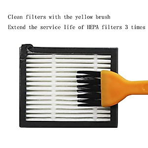 Replacement Parts Compatible with iRobot Roomba I, E & J Series i7 i7+ i2 i3 i3+ i4 i4+ i6 i6+ i8 i8+/Plus j6+ j7 E5 E6 E7, 1 Set of Multi-Surface Rubber Brushes, 6 HEPA Filters, 6 Side Brushes