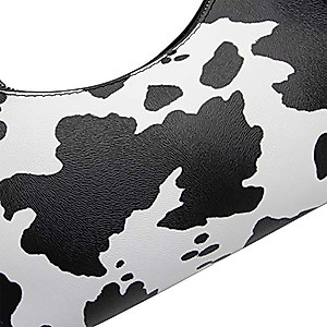 Caviotess Fashion Cow Print Women Tote Shoulder Bag PU Leather Clutch Purse and Handbag Wallet Travel Bag
