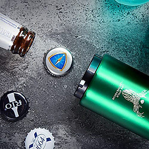 2-Pack Beer Bottle Opener | Push Down and Pop Off Bottle Opener | Automatic Beer Top Popper | Magnetic Cap Catcher