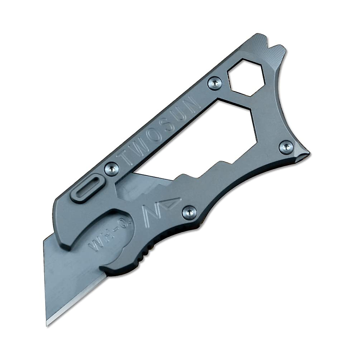 Twosun TS149 EDC Cutting Utility Multi Knife Carbon Steel Blade Titanium Handle