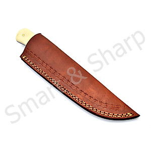 Smart & Sharp Custom Handmade Damascus Steel Hunting Knife/Skinning Knife AA-17285 (Natural Bone)