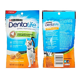 Purina Dentalife Dental Treats for Cats Bundle; Savory Salmon and Tasty Chicken