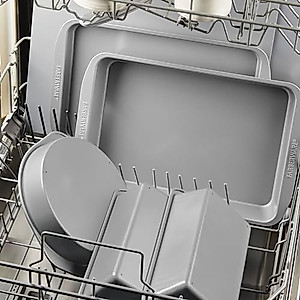 Farberware Insulated Bakeware Nonstick Cookie Baking Sheet, 14" x 16", Light Gray