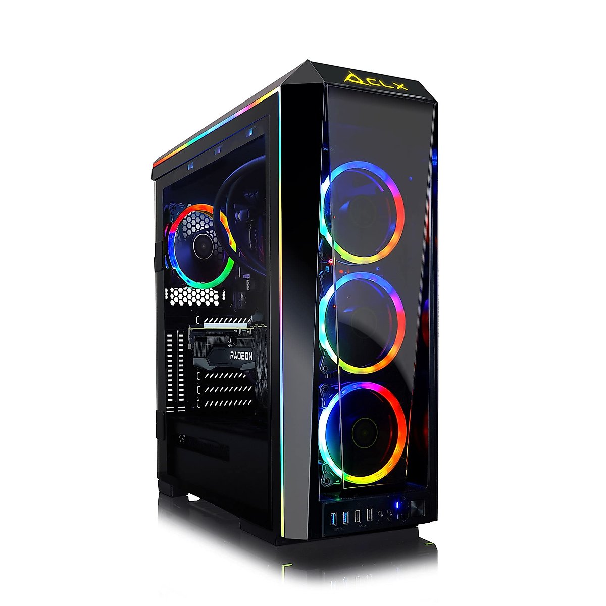 CLX Set VR-Ready Gaming Desktop - Liquid Cooled AMD Ryzen 9 5950X 3.4GHz 16-Core Processor, 64GB DDR4 Memory, Radeon RX 6900 XT 16GB GDDR6 Graphics, 1TB SSD, 6TB HDD, WiFi, Windows 11 Home 64-bit