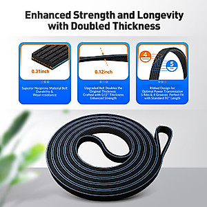 Upgraded Dryer Roller Replacement Kit for Samsung DC97-16782A Dryer Drum Support Roller DC93-00632A Dryer Idler Pulley 6602-001655 Belt Dryer Parts Fits DV42H5000EW/A3 DV45H7000EW/A2 DV48H7400EW/A2