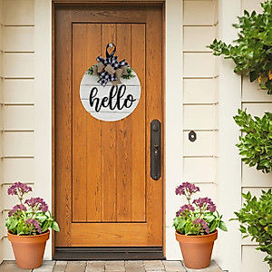 Unfinished Wood Rounds for Crafts - 2 Pack of 14 Inch Diameter Reversible Wood Circles with Real Wood Veneer That Will Not Warp, Wood Slices with Smooth Side and Embossed Shiplap Side by CADE + KAI