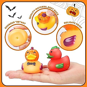 Mikulala 24Pcs Halloween Rubber Ducks Party Favors - 2 Inch Duck Toy for Kids Trick or Treat Supplies, Goodie Bag Fillers, Baby Showers, Prizes and Toys
