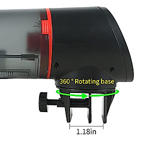 Moisture-Proof Electric Auto Fish Food Feeder Timer Dispenser for Aquarium or Fish Tank, Auto Feeding on Vacation or Holidays，USB Rechargeable (LY-019)