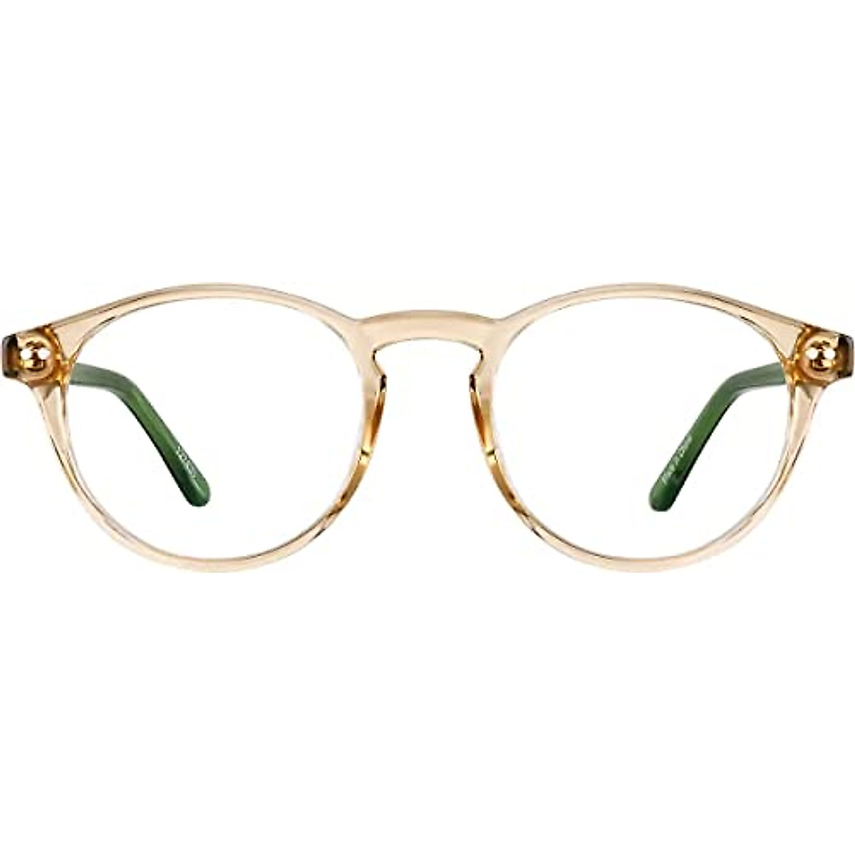 ZENNI Blue Light Blocking Glasses for Women Men Stylish Citrine Round Frame Relieve Digital Screen Eye Strain UV Protection