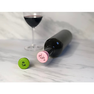 CapaBunga Silicone Wine Stoppers for Wine Bottles - 4 Pack Funny Wine Stoppers - Airtight Wine Bottle Stoppers Wine Saver Wine Bottle Caps - Wine Accessories for Wine Lovers - Classics