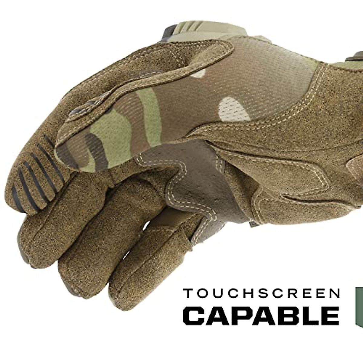 Mechanix Wear: M-Pact Tactical Gloves with Secure Fit, Touchscreen Capable Safety Gloves for Men, Work Gloves with Impact Protection and Vibration Absorption (Camouflage - MultiCam, X-Large)