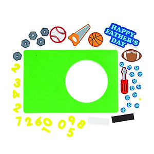 Fun Express 2024 Fathers Day Picture Frame Craft Kit, Set of 12, Great for Classroom, Summer Camp and Home Crafts for Kids