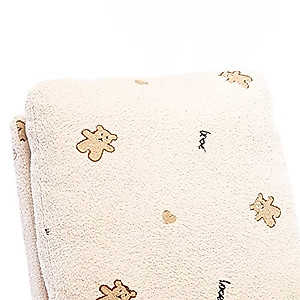 Merax Nursery Accent Rocker Armchair with Side Pocket, Upholstered High Back Wooden Rocking Chair for Living Room Baby Kids Room Bedroom (Beige Boucle)