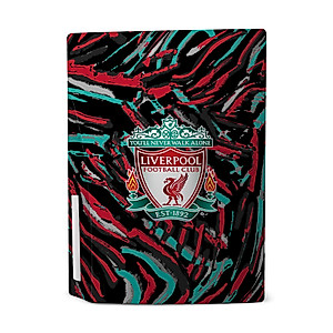 Head Case Designs Officially Licensed Liverpool Football Club Abstract Brush Art Vinyl Faceplate Sticker Gaming Skin Decal Cover Compatible With Sony PlayStation 5 PS5 Disc Edition Console