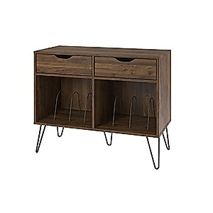 Novogratz Concord Turntable Stand, Double, Walnut