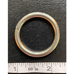 4 Pieces Stainless Steel 316 Round Ring Welded 5/32" x 1" (4mm x 25mm) Marine Grade O - Ring anillo Redondo