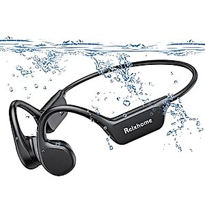 Relxhome Bone Conduction Headphones, Swimming Headphones Bluetooth 5.3, MP3 Sports Headphones Built-in 32GB Memory, IPX8 Waterproof Headphones, Wireless Open Ear Headphones for Swimming, Running