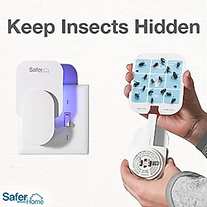 Safer Home SH502 Indoor Plug-In Fly Trap for Flies, Fruit Flies, Moths, Gnats, and Other Flying Insects – 400 Sq Ft of Protection