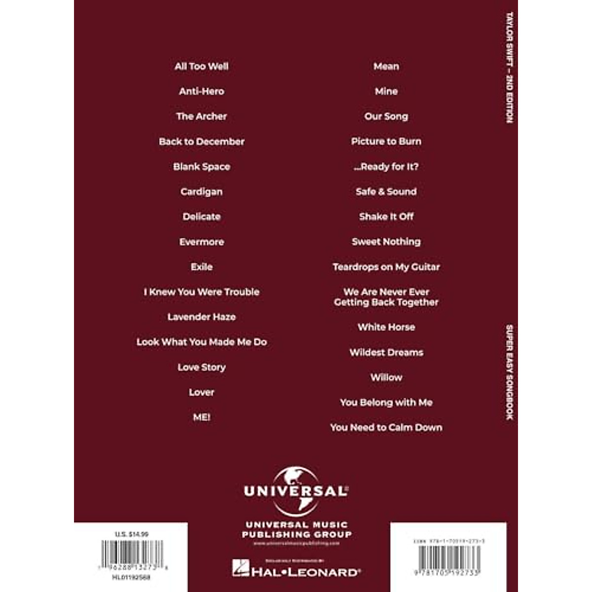 Taylor Swift - Super Easy Songbook - 2nd Edition: 30 Simple Arrangements for Piano with Lyrics