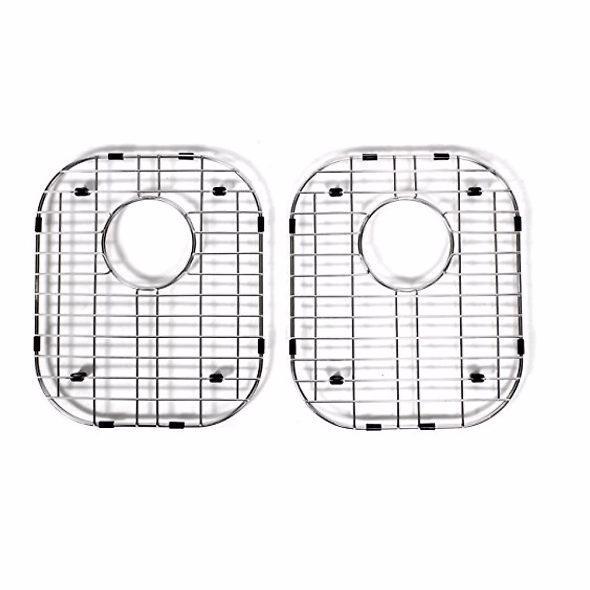 Starstar 50/50 Double Bowl Kitchen Sink Bottom Two Grids, Stainless Steel, 15.3" x 13"