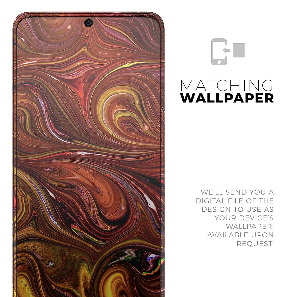 DesignSkinz Red Acrylic Swirl Protective Vinyl Decal Wrap Skin Cover Compatible with The Samsung Galaxy S20 (Screen Trim & Back Glass Skin)