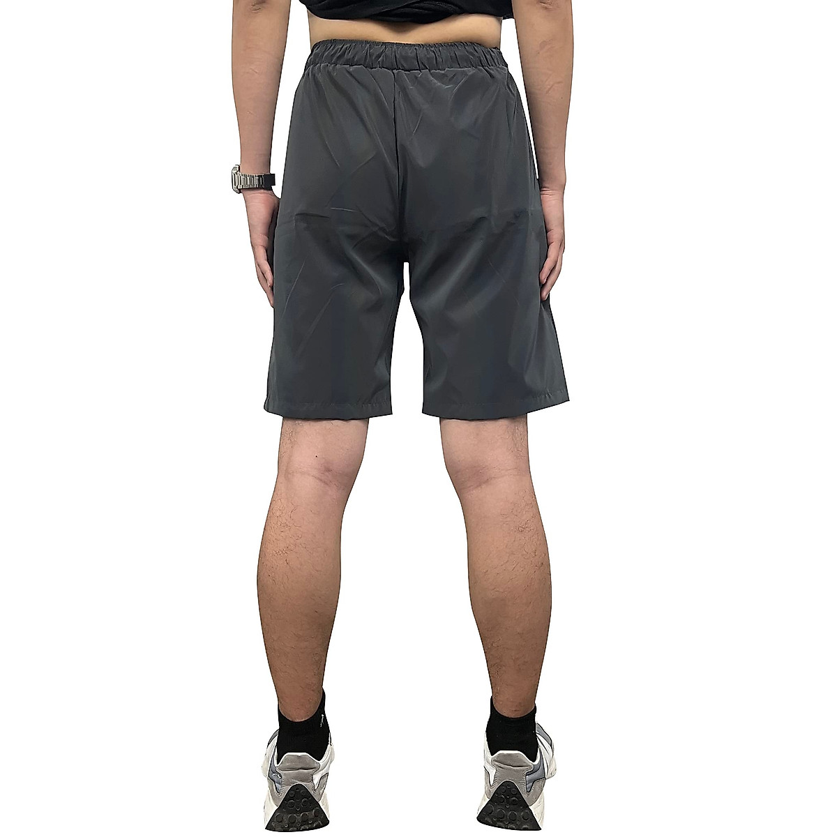 LZLRUN Rainbow Reflective Shorts Pants Men Fluorescent Trousers Casual Night Jogger (XL, Shorts)