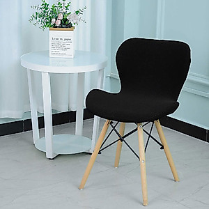 Bifaunvogel Counter Height Bar Chairs Cover Set of 4 Jacquard Swivel Bar Stools Slipcovers Stretchable Swivel Barstools Chair Covers Protector for Home Kitchen Bar Cafe Black