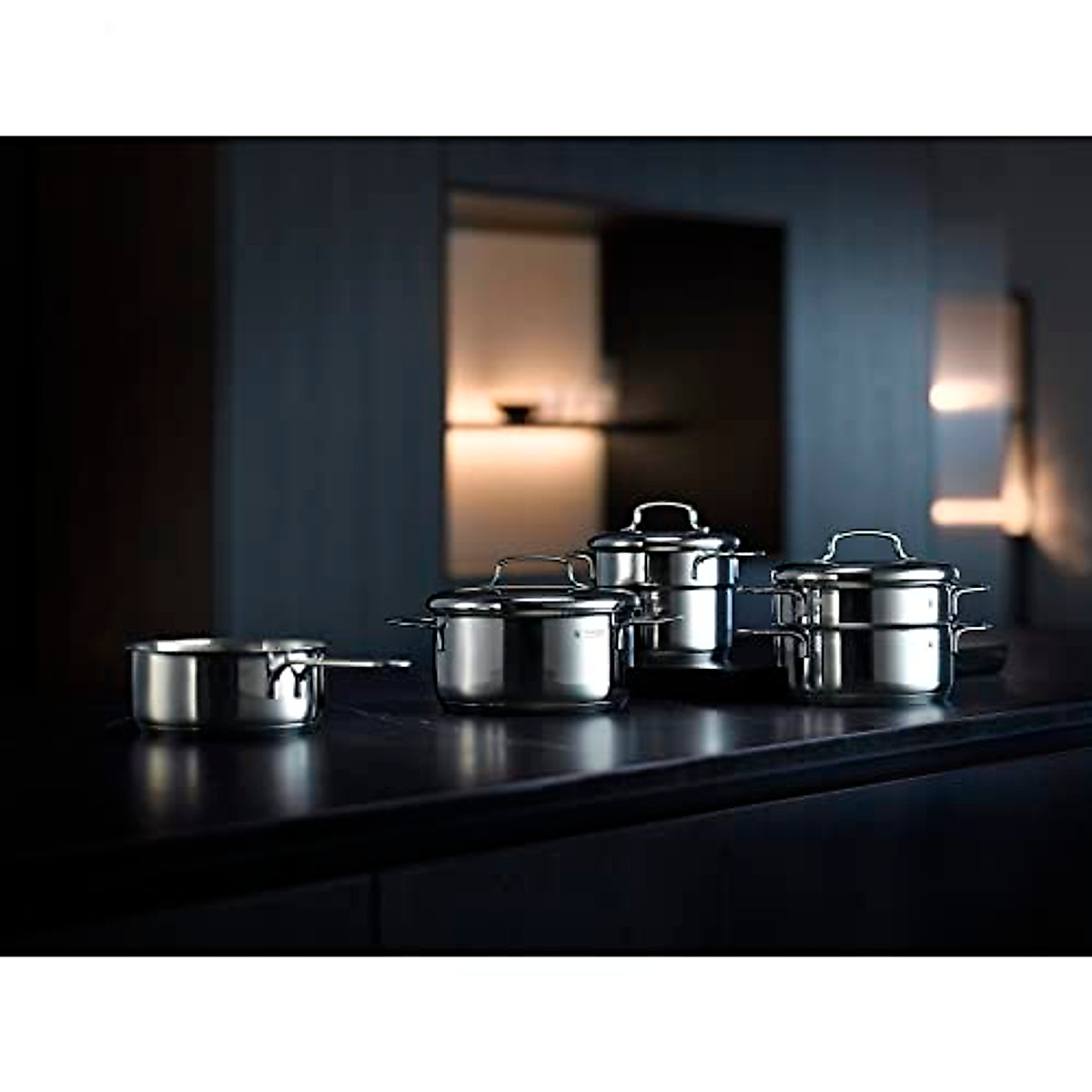 WMF Mini Stackable Cromargan Saucepan, 30 x 18 x 10 cm, Silver
