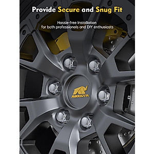 MIKKUPPA M14x1.5 Lug Nuts, Replacement for Silverado, Ford, GMC Aftermarket Wheel - 24pcs Chrome Closed End Bulge Acorn Lug Nuts