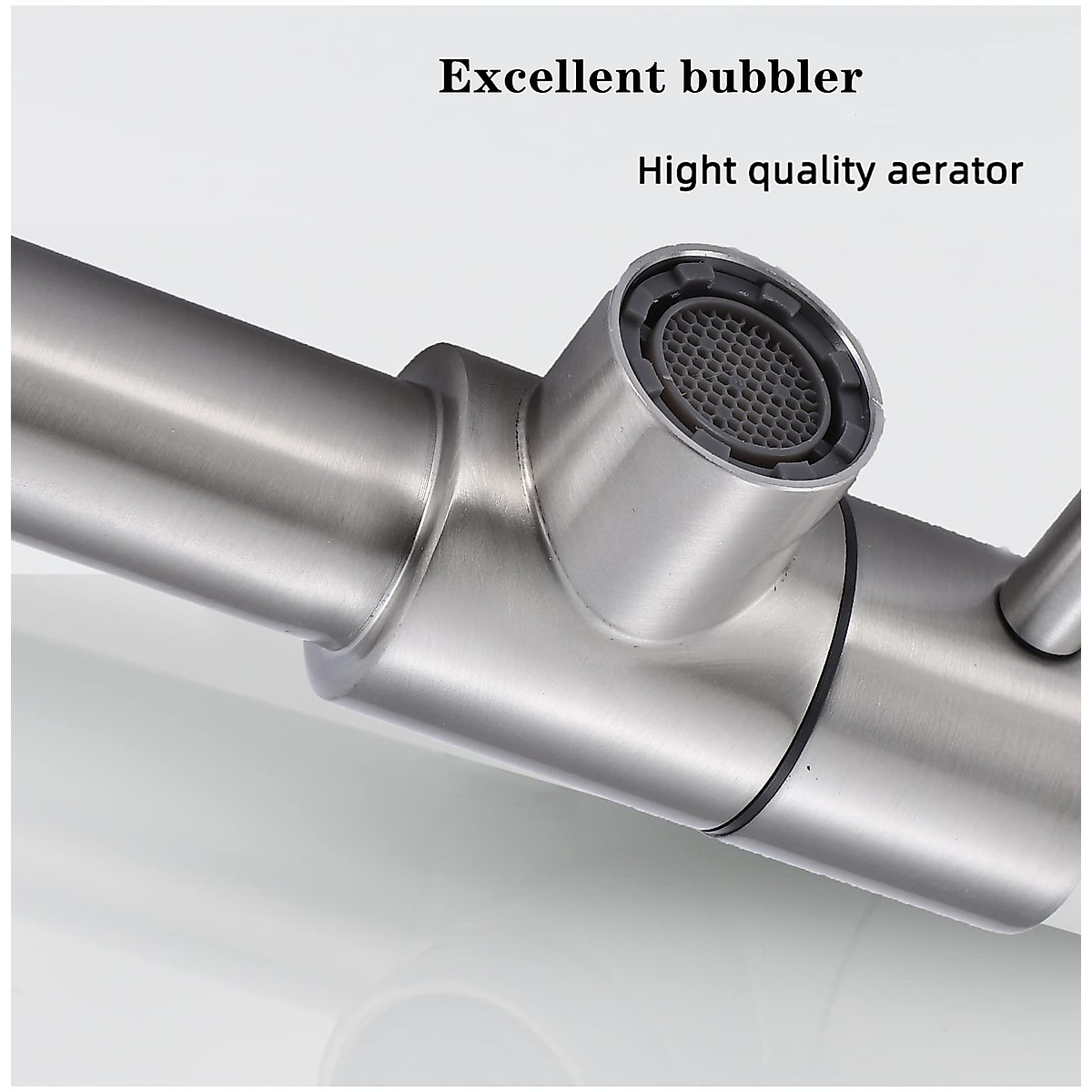 HOMHII Wall Mount Pot Filler Faucet,Folding Stretchable Kitchen Faucet with Double Joint Swing Arm,Stainless Steel Delta Pot Filler Faucet (‎Brushed Stainless Steel)