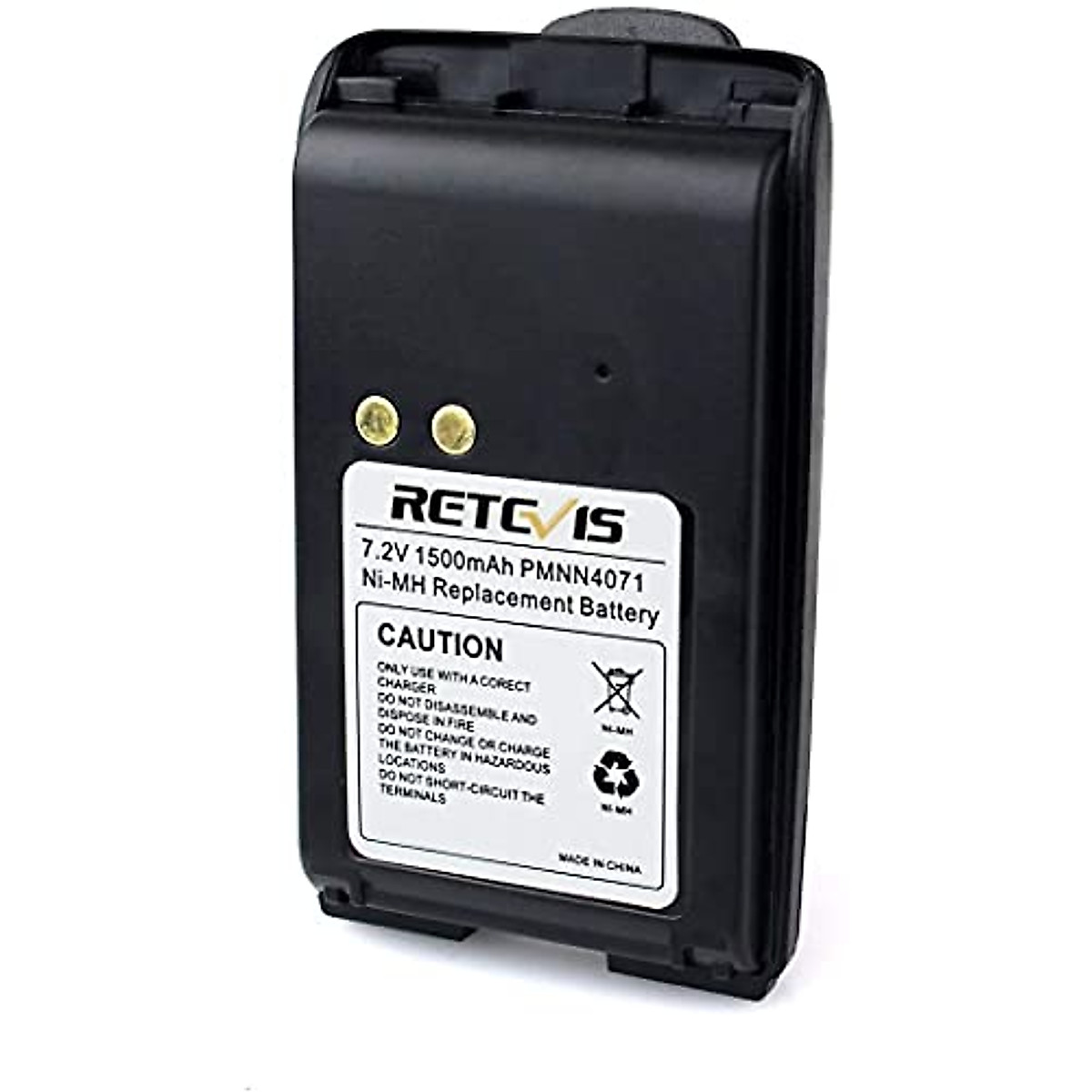 Retevis 2 Way Radio Battery Compatible with Motorola PMNN4071AR Mag One BPR40 A8 Walkie Talkies Belt Clip 1500mAh 7.2V Ni-MH Rechargeable Battery (5 Pack)