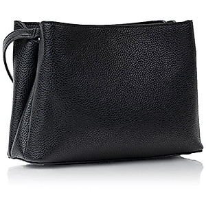 Calvin Klein Adeline Triple Compartment Crossbody, Black/Silver,One Size