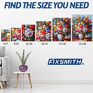 FIXSMITH Canvas Boards for Painting 9x12 Inch, Super Value 14 Pack Paint Canvases, White Blank Canvas Panels, 100% Cotton Primed Canvas Boards for Painting Art Supplies