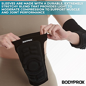 Bodyprox Elbow Protection Pads 1 Pair (Large), Elbow Guard Sleeve