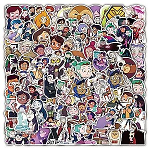 100 PCS Stickers for The owl House/Teens,Cute Aesthetic Stickers for Water Bottles,Vinyl Waterproof Stickers for Laptop,Bumper,Skateboard,Cartoon Sticker Gifts