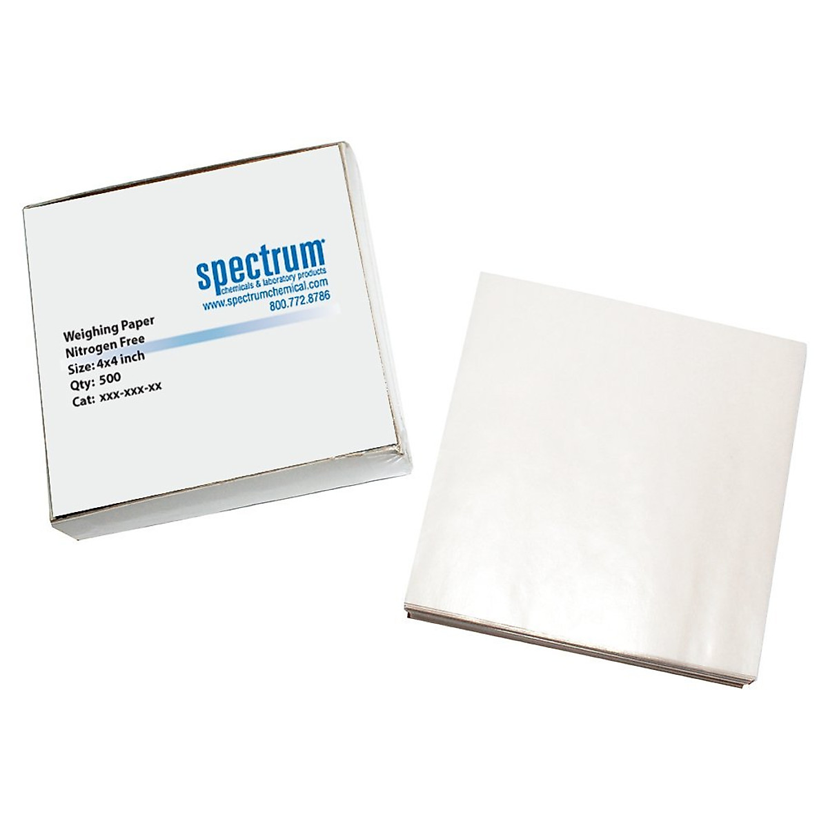 Spectrum 884-10973 Weighing Paper, Nitrogen Free, 3" x 3" Size (Pack of 500)