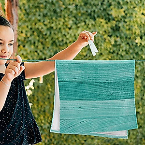 ATTX 2 Piece Turquoise Wood Print Soft Hand Towels for Bath Decorative Guest Towels Fingertip Towels for Bathroom Spa Gym,14.4 x 28.3 inch