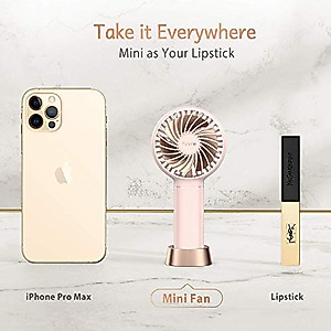 OUTXE Funme Mini Makeup Fan 3350mAh Eyelash Fan Portable Fan Handheld Fan USB 3 Settings Small Personal Fan Lightweight for Girls Women