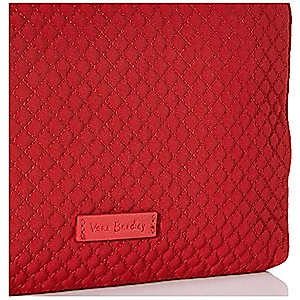 Vera Bradley Women's Microfiber Wristlet With RFID Protection, Cardinal Red, One Size