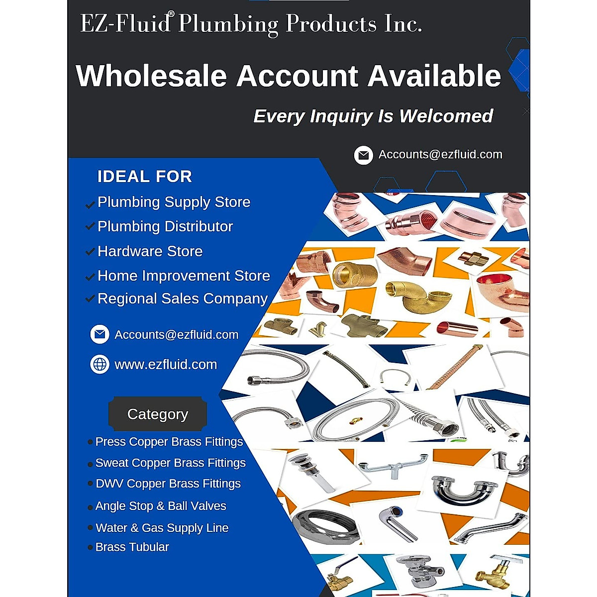 10Pcs EZ-Fluid Heavy Duty 1/2" Nom. Comp (5/8" OD Comp) x 3/8" OD Comp Squared Body Angle Stop Valve,1/4 Turn Handle,Chrome Brass Water Shut Off Ball Valve for Water Pipes,Faucet,Toilet, Sink