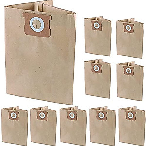Pack 10 Vacuum Bags For DEWALT 6 to 10 Gallon Shop Vac DXVA19-4101, Dust Collection Bag with Filter For Vacmaster VHBM, Replacement Parts BM08 Accessories Kit