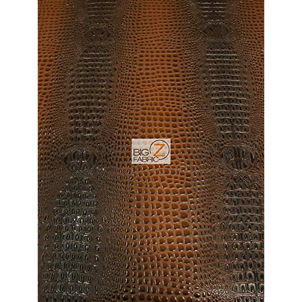 DuroLast™ Florida Gator 3D Embossed Vinyl Fabric by The Yard 2 Tone 3D Crocodile DIY Upholstery Accessories Apparel (Honey Caramel)
