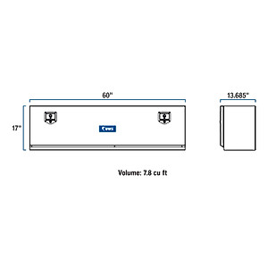 UWS TBTS-60-BLK Topsider Black Aluminum One Door Toolbox